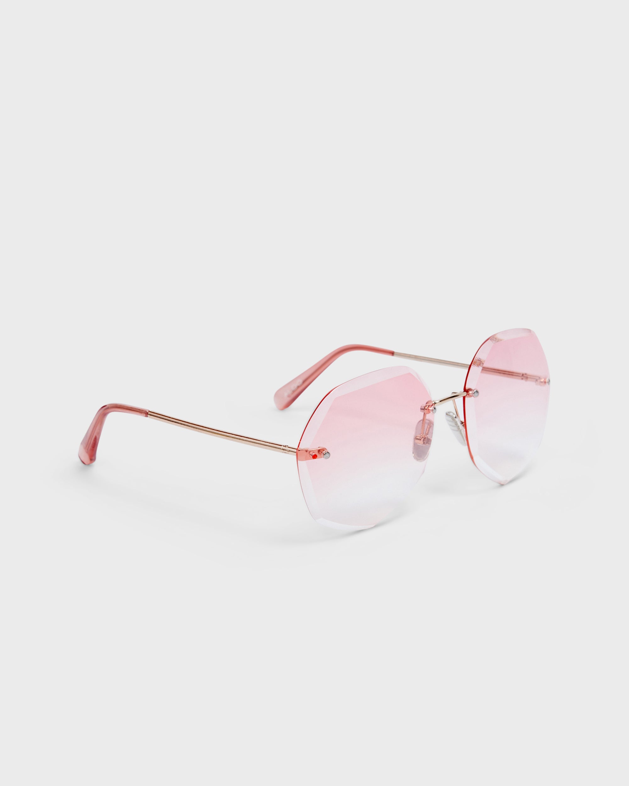 ALDO Rimless Pink heptagonal Sunglasses – THE STYLISTS ARCHIVE